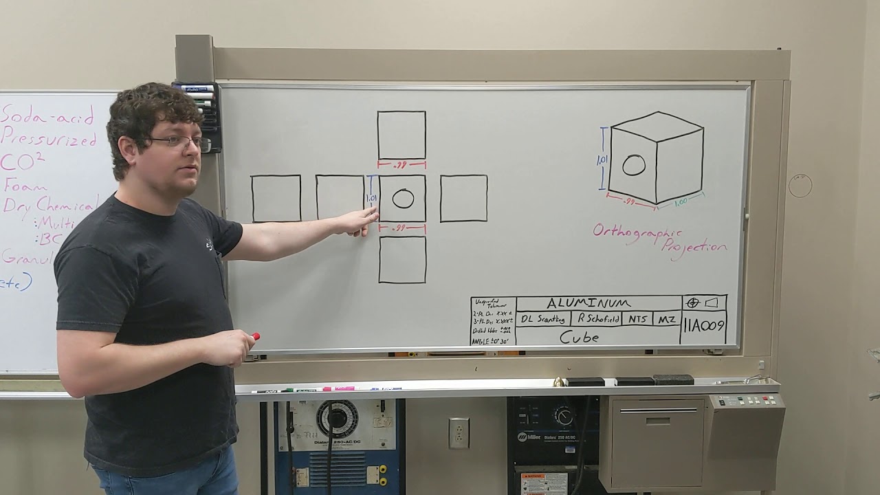Blueprint Reading Orthographic Projection (Cube)