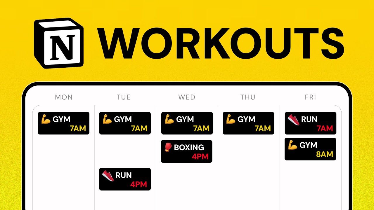 Notion Workout Tracker (free Template)