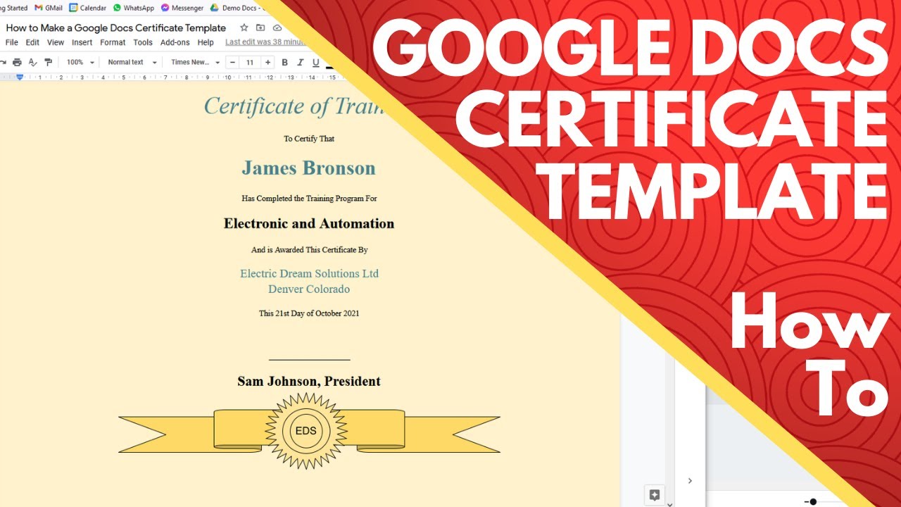 How to Make a Google Docs Certificate Template