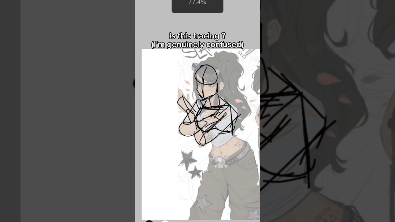 is this tracing ? #drawing #speedraw #ibispaintx #digitalart #art