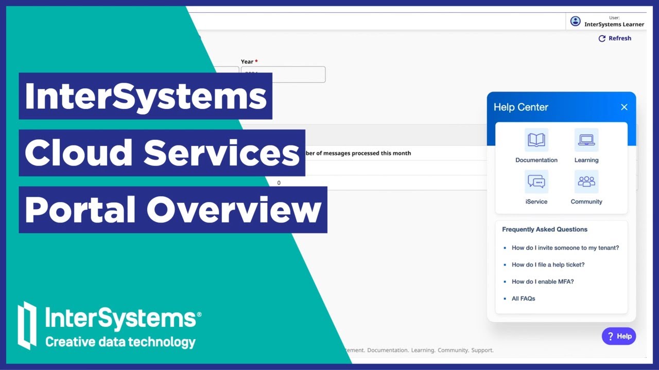 InterSystems Cloud Services Portal Overview
