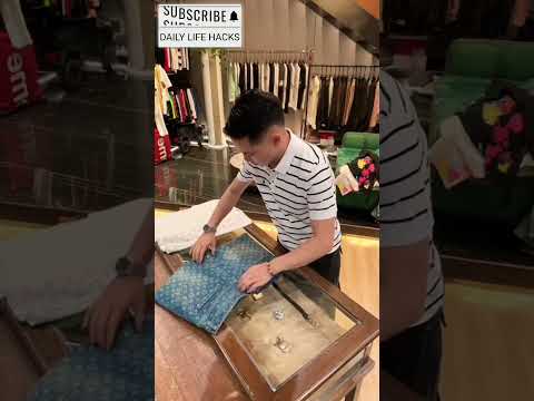 How to fold clothes for travel 17 #youtubeshorts #shorts #foldinghacks