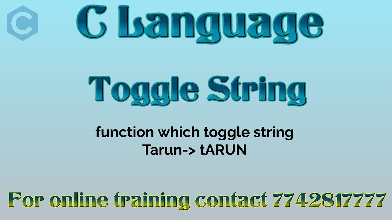 c function to convert string into the toggle case