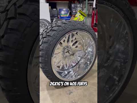 26x16 Kg1 Forged Trident wheels 405/30/26 Fury tires