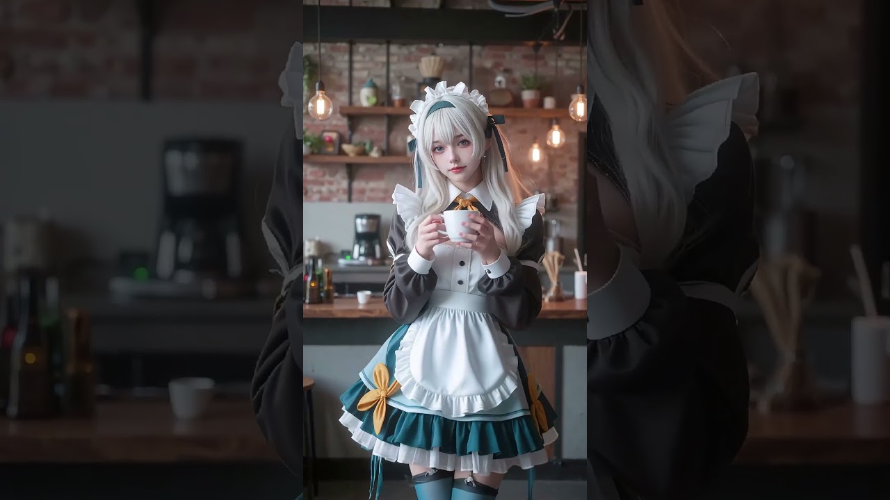 Galaxy Work Diary: Firefly on Duty as Maid Today!​​ #Firefly #HonkaiStarRail #AnimeGirl