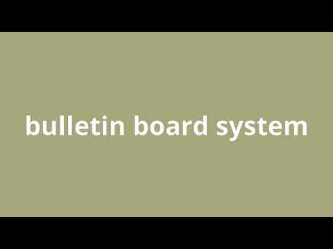 what is the meaning of bulletin board system
