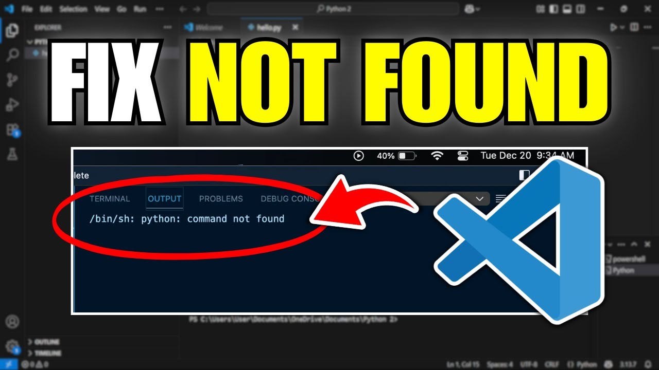 How To Fix Python Not Found In Visual Studio Code