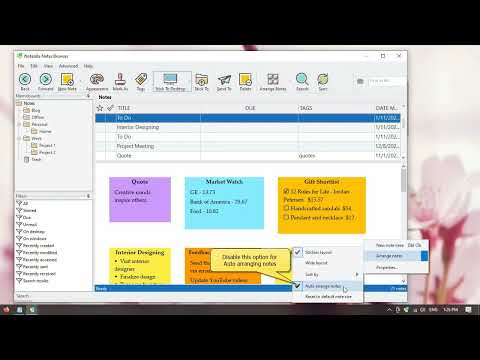 Windows: Understanding auto arranging of sticky notes inside a memoboard in Notezilla for Windows