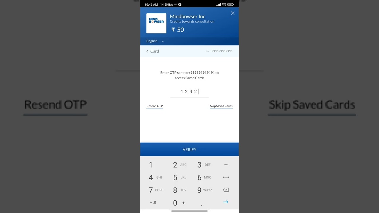 Razor Pay integration on React Native App.
