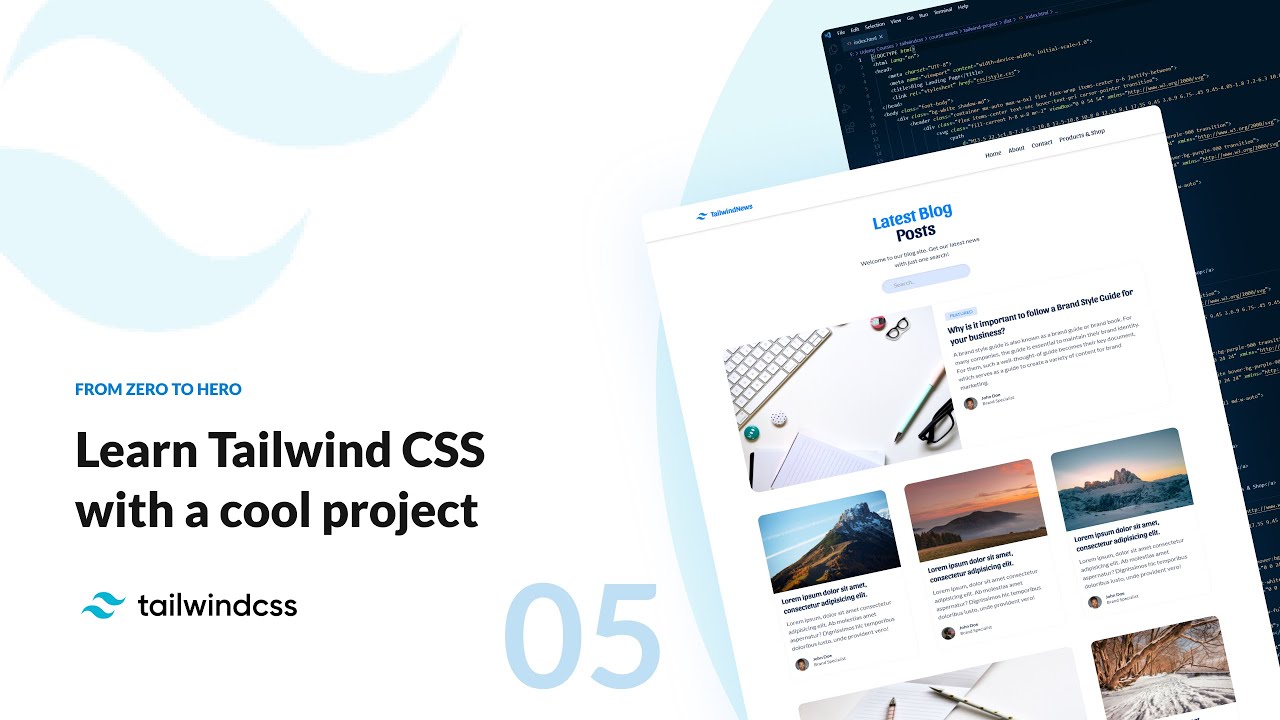 Tailwind CSS Tutorial for Beginners #5 - Let's Do The Coding!