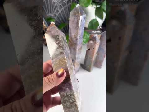 Stunning Purple Moss Agate Towers