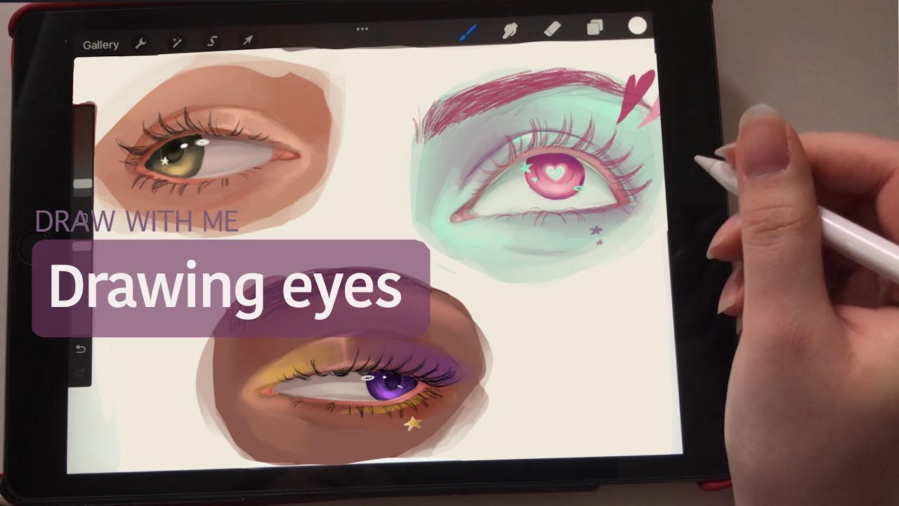 ☆ Drawing eyes in procreate ☆ Default brushes
