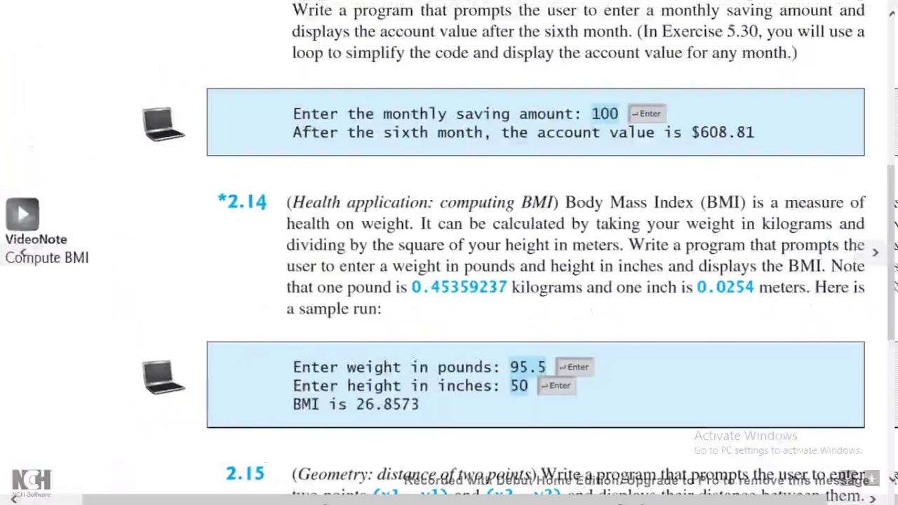 Introduction To Java Programming   Exercise 2 14c