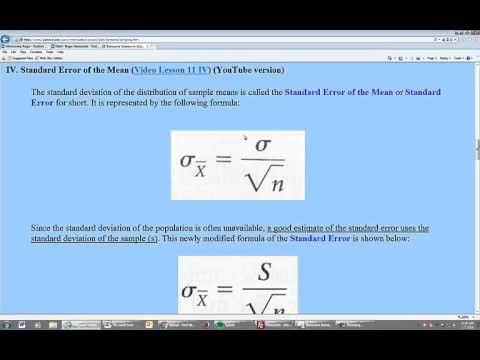 Standard Error of the Mean