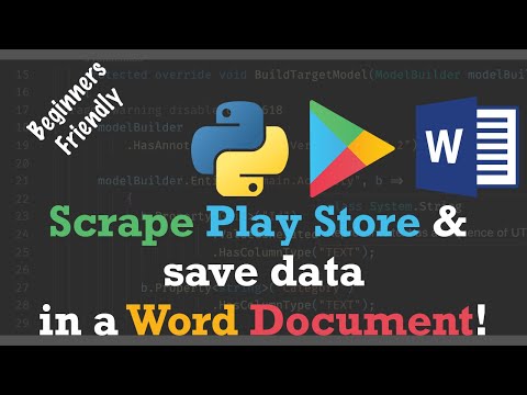 Python: scrape data from the Play Store and Generate a Word Document