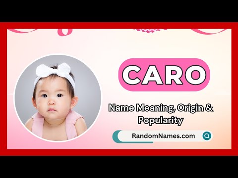 Caro - Baby Girl Name Meaning, Origin & Popularity - RandomNames.com