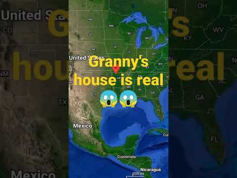 Granny house in real life 😱 #5Secret places by Google maps & Google earth explore hidden #shorts