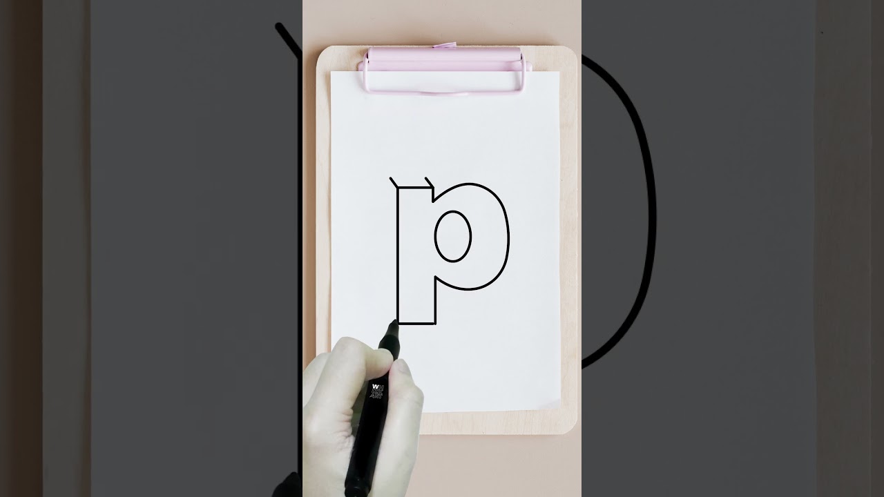 HOW TO DRAW 3D SMALL LETTER P