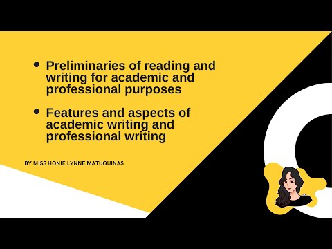 EAPP | Preliminaries of reading and writing for academic and professional purposes
