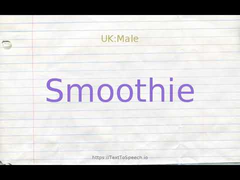 How to pronounce smoothie