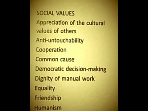 SOCIAL VALUES