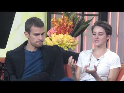 Actors Shailene Woodley and Theo James talking at Today Show about the new "Divergent" movie