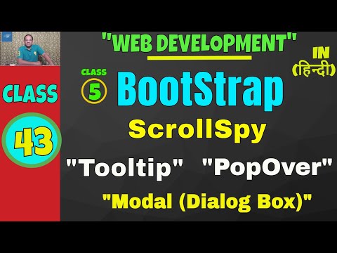 Learn Scrollspy ToolTip Popover Modal Dialog Box || Learn BootStrap 4 in Hindi - Mind Luster
