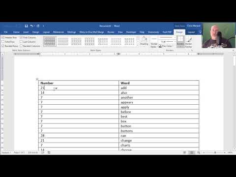 Word - Generating a Count of Word Occurrences by Chris Menard