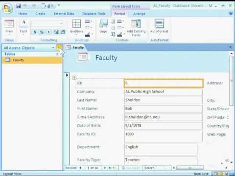 creating a simple form in access 2007 tutorial