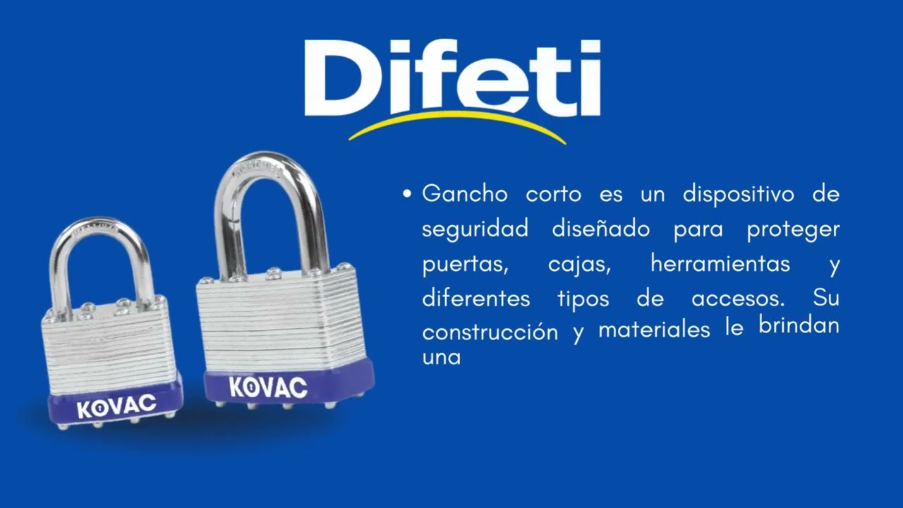 CANDADO LAMINADO GANCHO CORTO