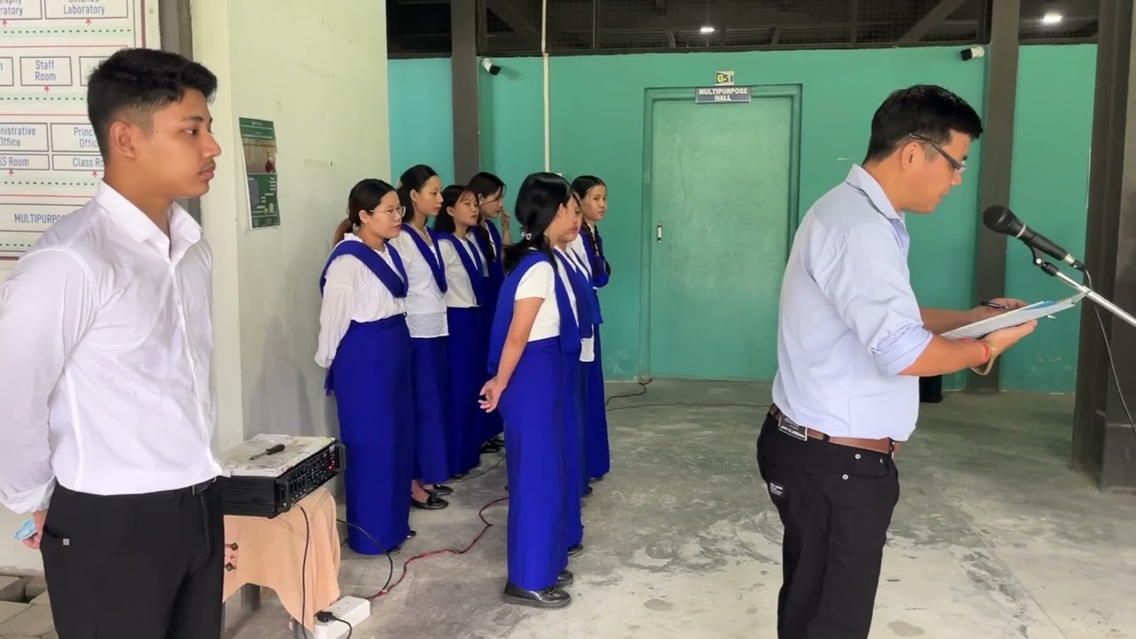 Morning Assembly of VKCTE, Nirjuli