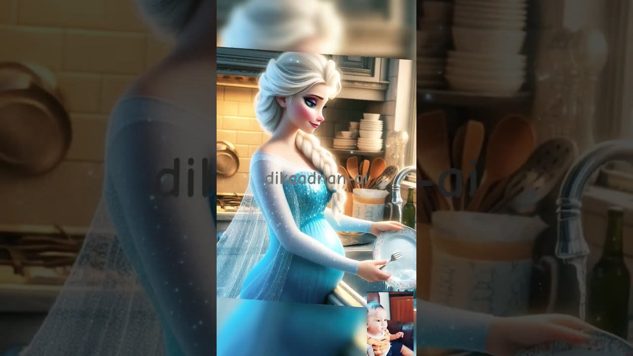 The Story of Princess Elsa-Tourner Dans Le Vide#ai #disney #princess #elsa #shortsvideo