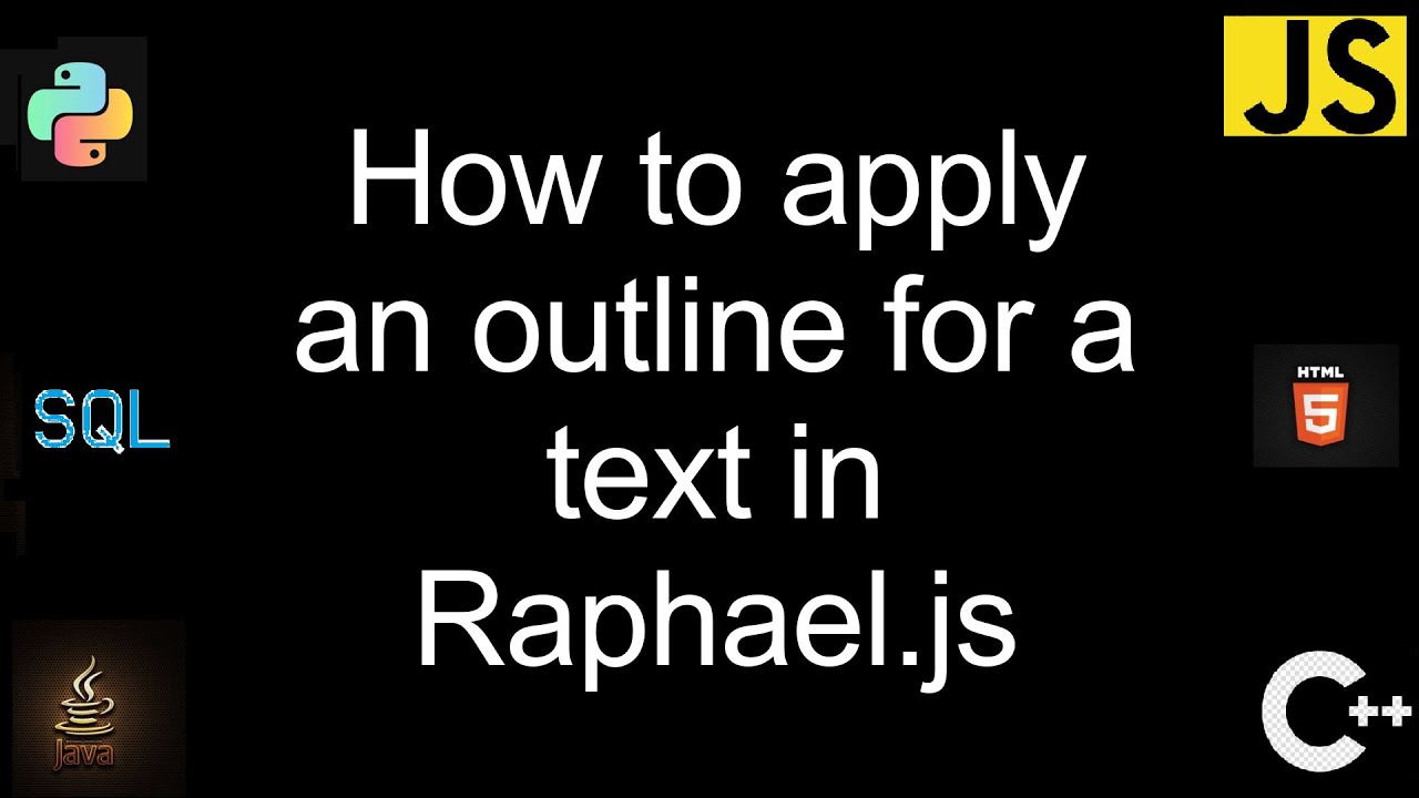 How to apply an outline for a text in Raphael.js [3 Solutions!]