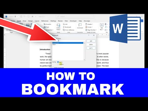 How to ADD BOOKMARKS in Your WORD Document