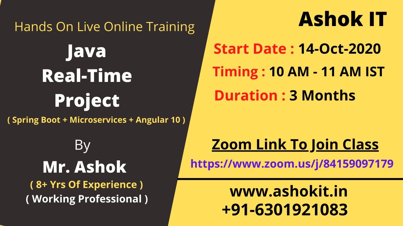 Java Real-time Project (Full Stack) | Session-03 | Ashok IT