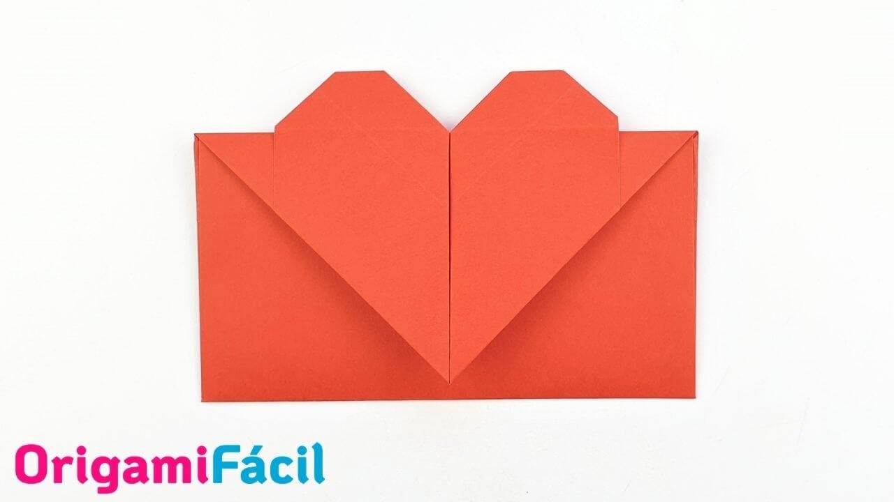 💌 Sobre Corazón de papel fácil paso a paso