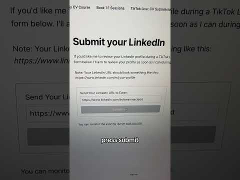 Here’s a new way of submitting your LinkedIn profile URL to me during a TikTok live