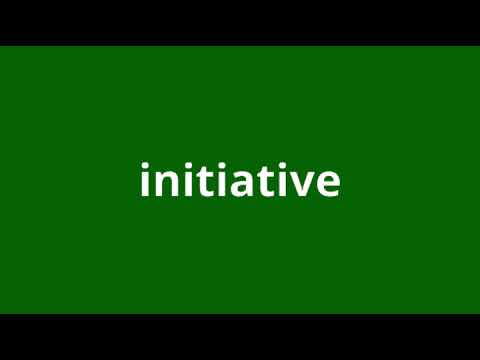 what is the meaning of initiative.
