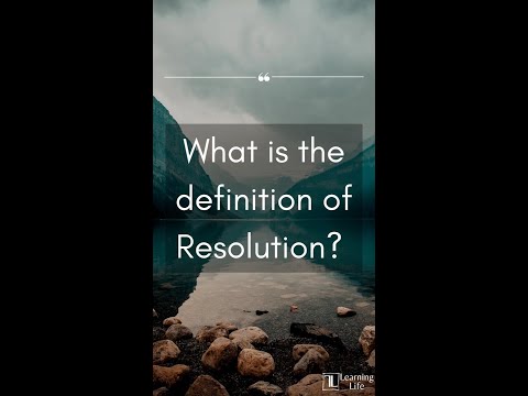 What is the definition of Resolution?