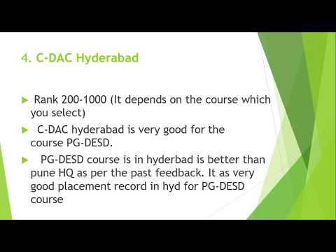 C DAC Centre for Development of Advanced Computing, India