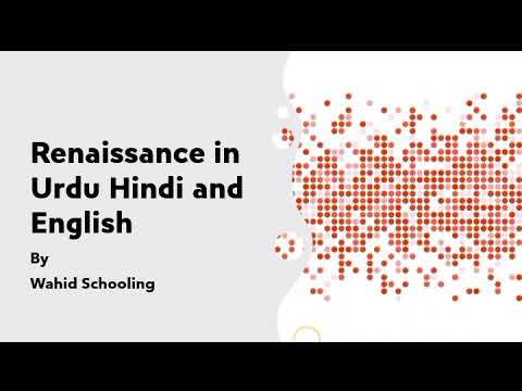 Renaissance in Urdu Hindi and English