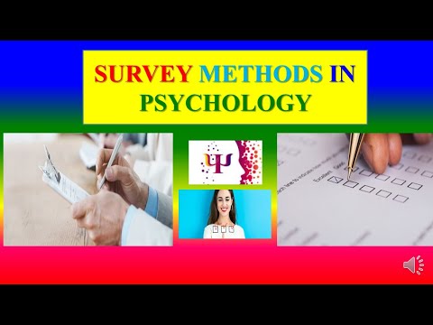 SURVEY METHODS IN PSYCHOLOGY - Applied psychology for Nursing