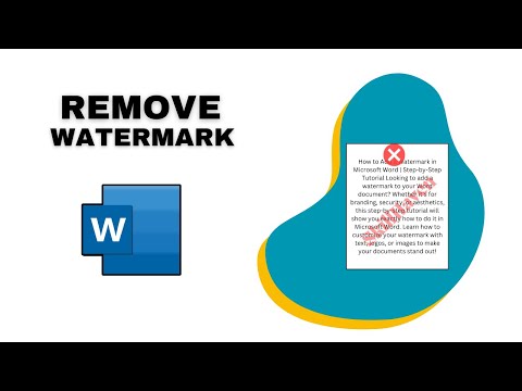 How to Remove Watermark in Microsoft Word