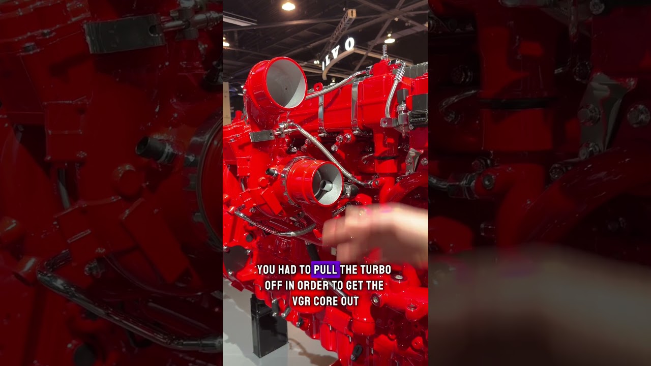 Cummins engine new x15 updated the design to move the EGR cooler to the top