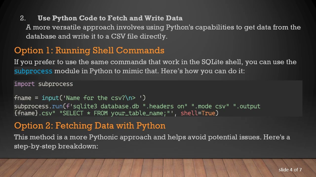 How to Export SQLite3 to CSV with Python Without Errors