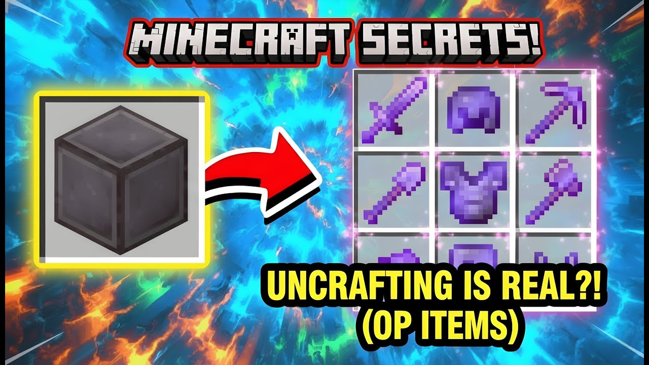 Minecraft Secrets: Reversed Crafting = OP Items?!