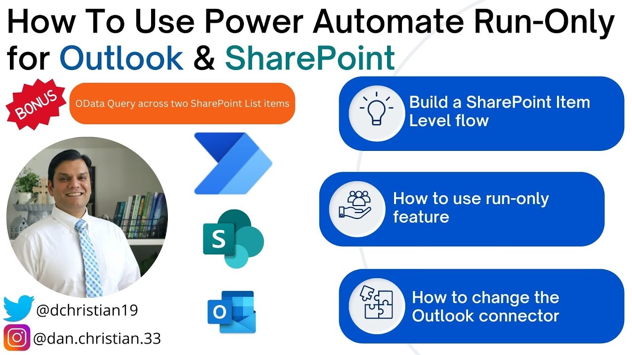 How To Use Power Automate Run Only For Outlook And Sharepoint