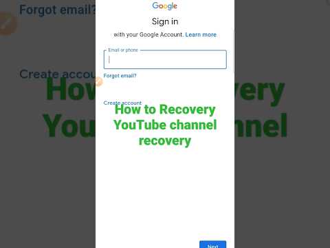 How to Recovery YouTube channel recovery