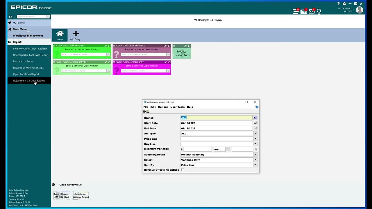 ECLIPSE CANNED REPORTS SCHEDULED RUNS
