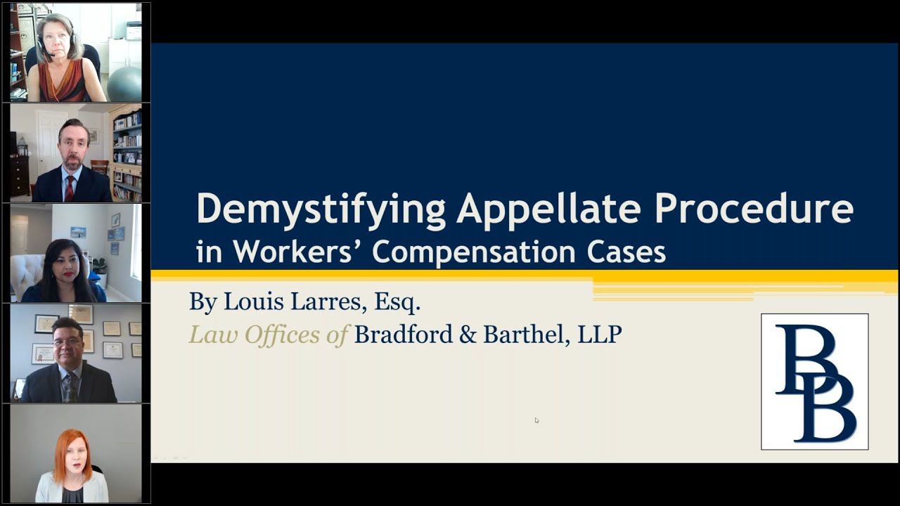 Bradford & Barthel - Demystifying Appellate Procedure in Workers' Compensation Cases